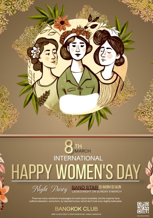 Copy of international women's day 8 march party flyer | PosterMyWall
