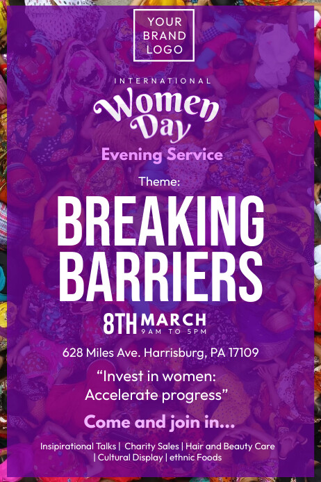 Copy of international women's day 8th March 2024 | PosterMyWall
