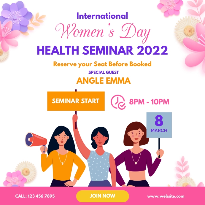 International women's day Seminar Event Template | PosterMyWall