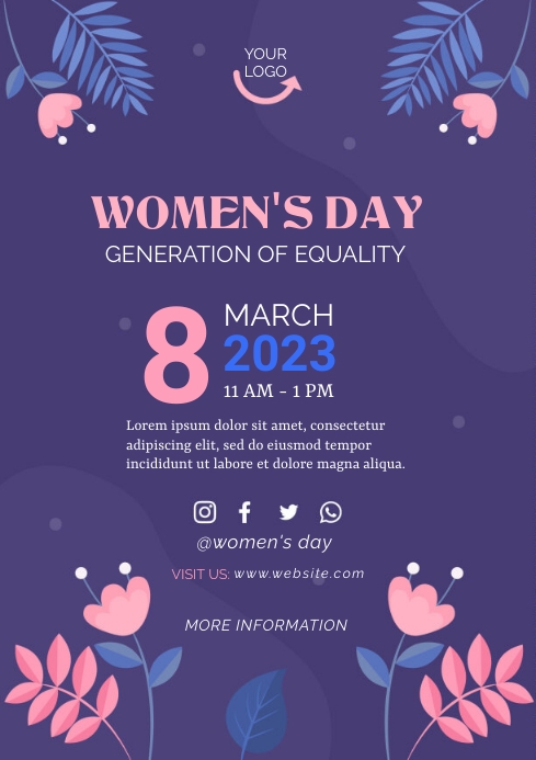 De La Plantilla Del Día Internacional de La Mujer | PosterMyWall