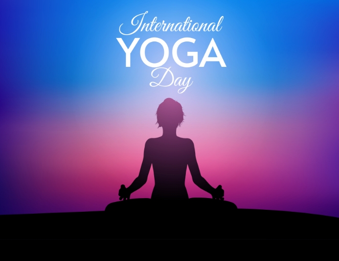 Copy of International Yoga Day card design template | PosterMyWall