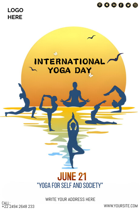 International yoga day Template | PosterMyWall