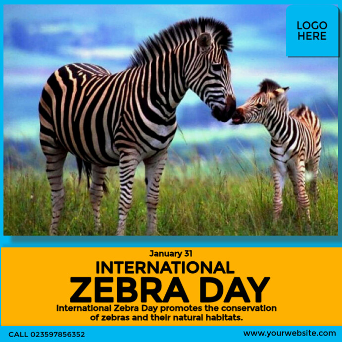 Copy of International Zebra Day | PosterMyWall