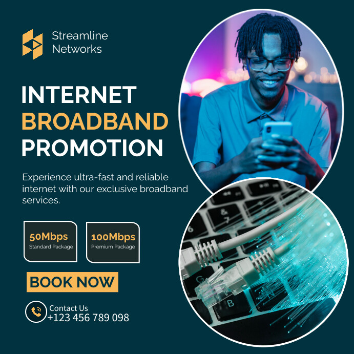 Copy of Internet Broadband Promotion Instagram Post | PosterMyWall