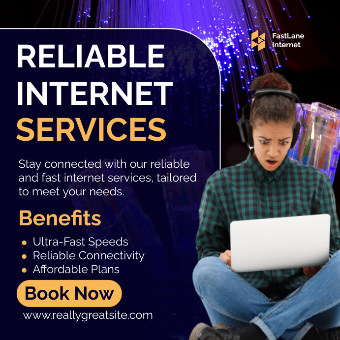 Internet Services Provider Instagram Post Template | PosterMyWall