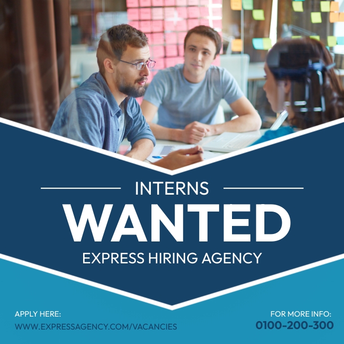 Interns wanted Template | PosterMyWall