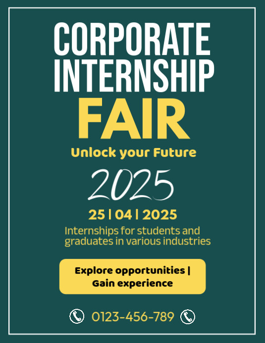 Internship Template | PosterMyWall