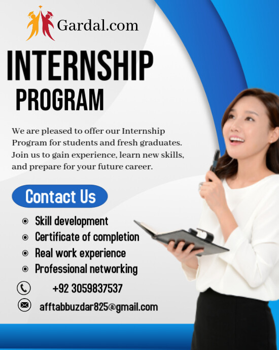 Internship Poster design Template | PosterMyWall