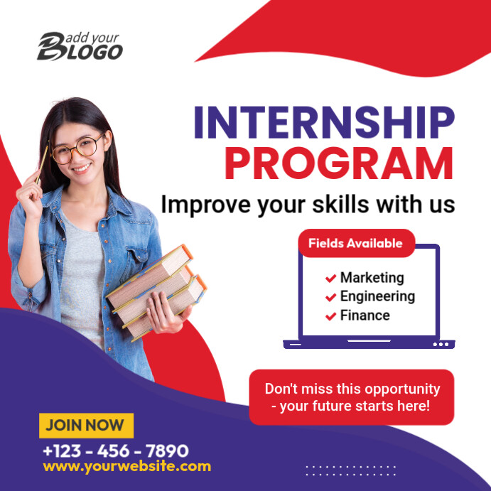 Internship Programs Square (1:1) Template | PosterMyWall