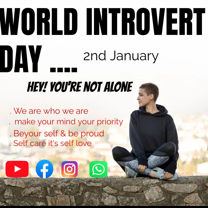 Copy of Introvert day | PosterMyWall
