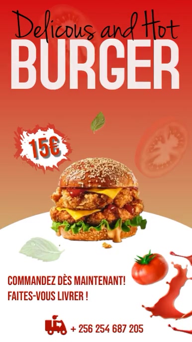 Intstagram story burger Template | PosterMyWall
