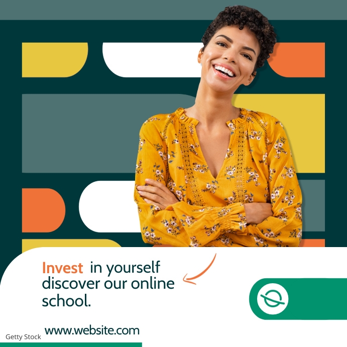 invest in yourself instagram post colorful ad Template | PosterMyWall