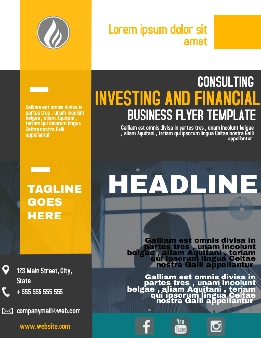 Investing and financial business flyer templa Template | PosterMyWall