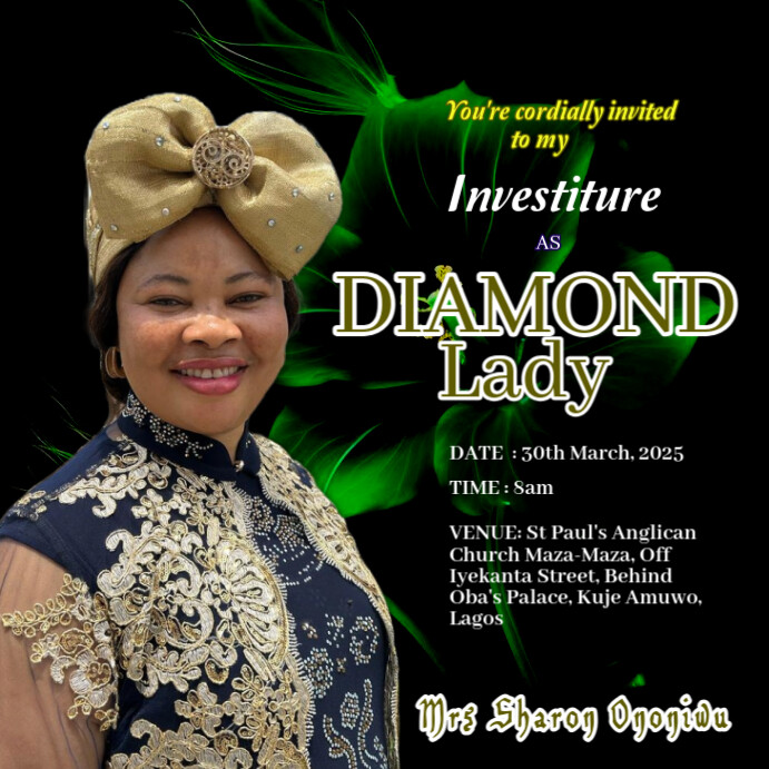 Copy of investiture as Diamond Lady Instagram Post, | PosterMyWall