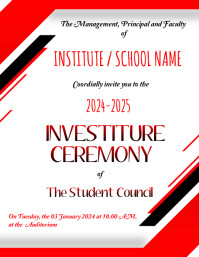Investiture Ceremony Template | PosterMyWall