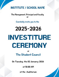 Investiture Ceremony Template | PosterMyWall
