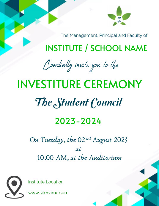 Investiture Ceremony Template | PosterMyWall