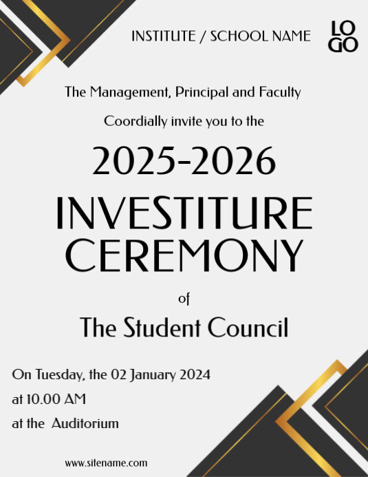 Copy of Investiture Ceremony | PosterMyWall