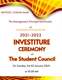 Investiture Ceremony Template | PosterMyWall