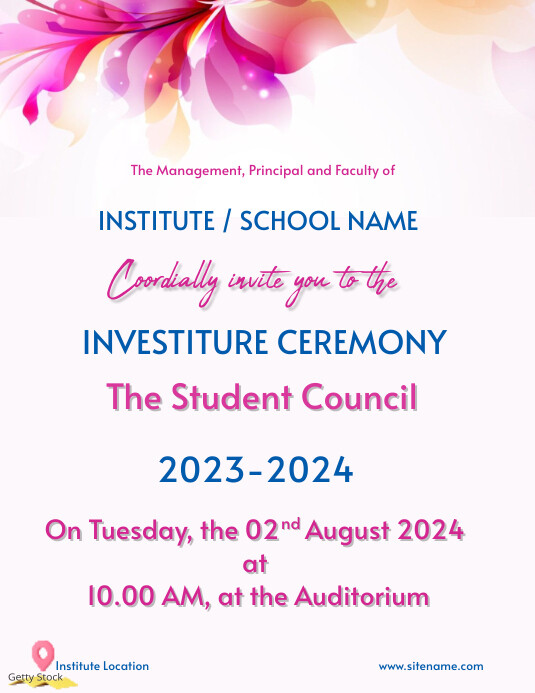 Investiture Ceremony Template | PosterMyWall
