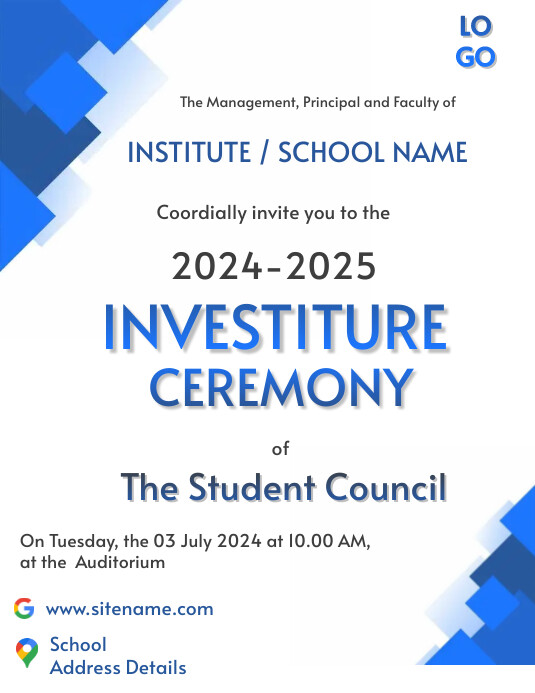 Plantilla de Investiture Ceremony | PosterMyWall