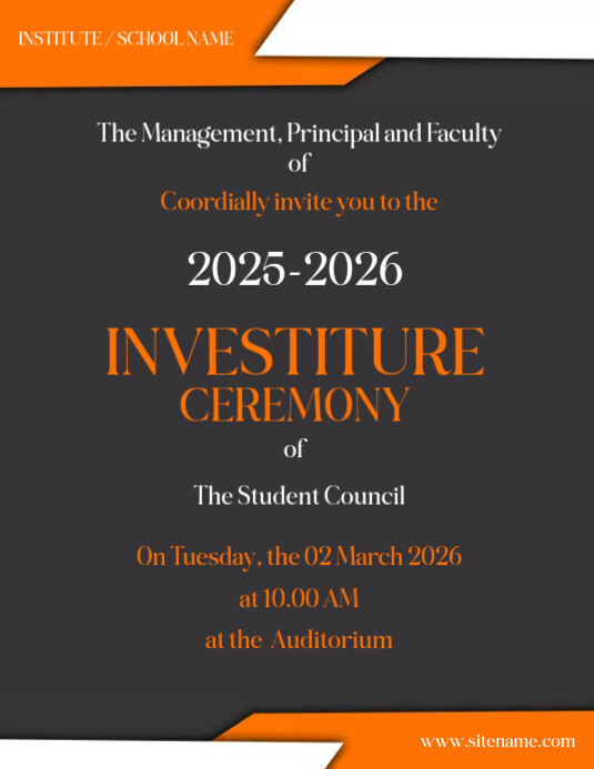 INVESTITURE CEREMONY Template | PosterMyWall