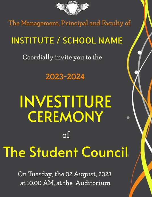 Copy of Investiture Ceremony | PosterMyWall