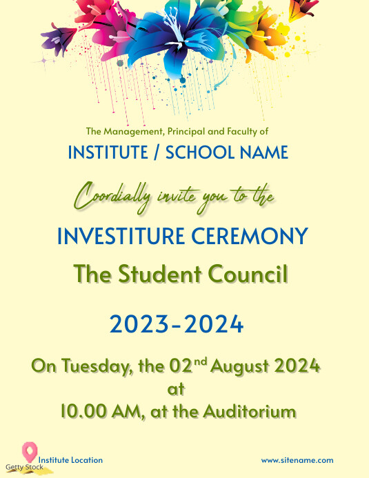 Investiture Ceremony Template | PosterMyWall