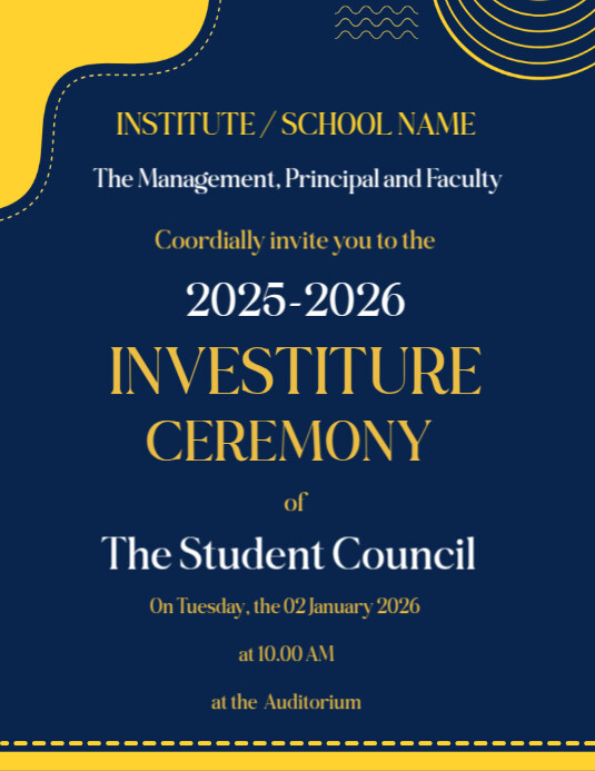 Investiture Ceremony Template | PosterMyWall