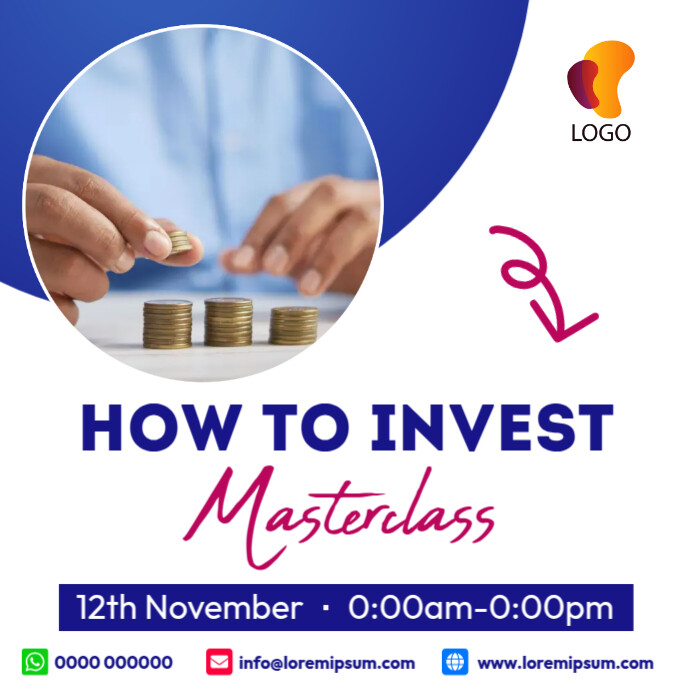 Investment masterclass event flyer Template | PosterMyWall