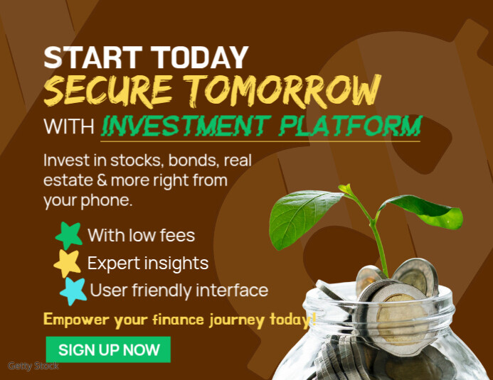 Copy of Investment Platform Sign Up Ad Flyer Template | PosterMyWall