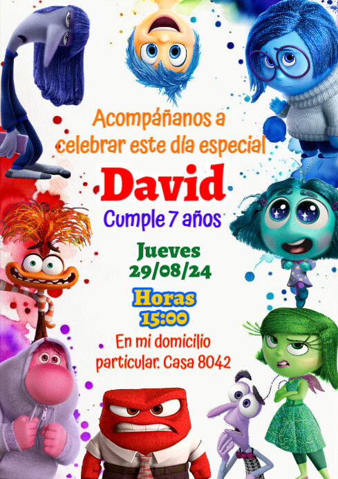 Invitación de intensamente Template | PosterMyWall