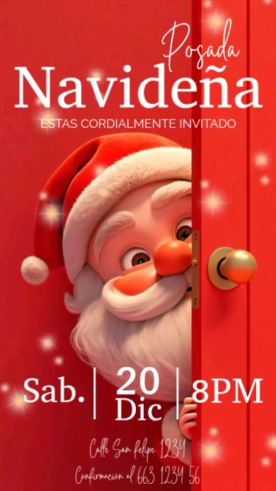 Plantilla de Invitación posada navideña | PosterMyWall