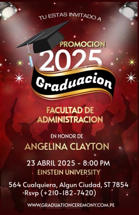 invitacion de fiesta de promocion 2025 Template | PosterMyWall