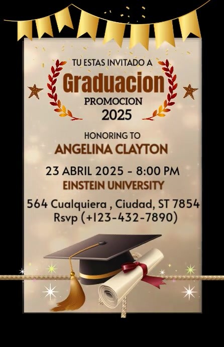 Plantilla de invitacion de fiesta de promocion 2025 | PosterMyWall