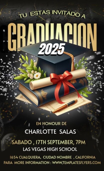 invitacion de fiesta de promocion 2025 Template | PosterMyWall