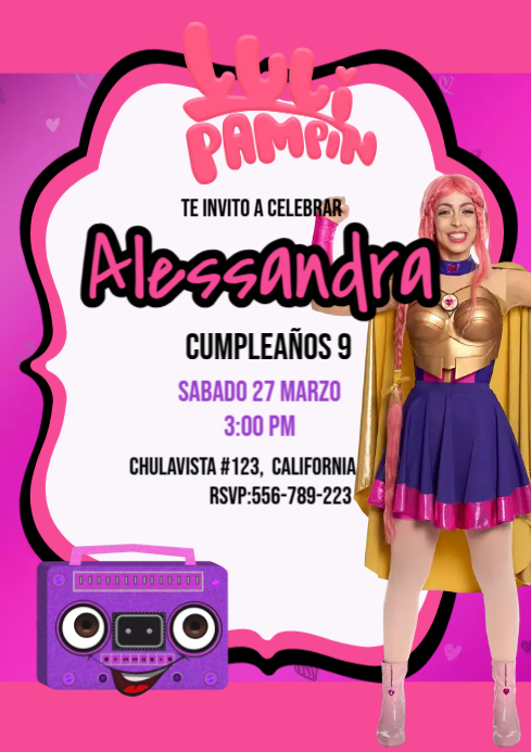 invitacion lulin papim Template | PosterMyWall