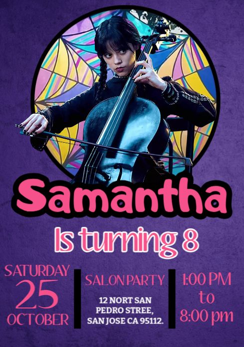 invitacion Merlina Template | PosterMyWall