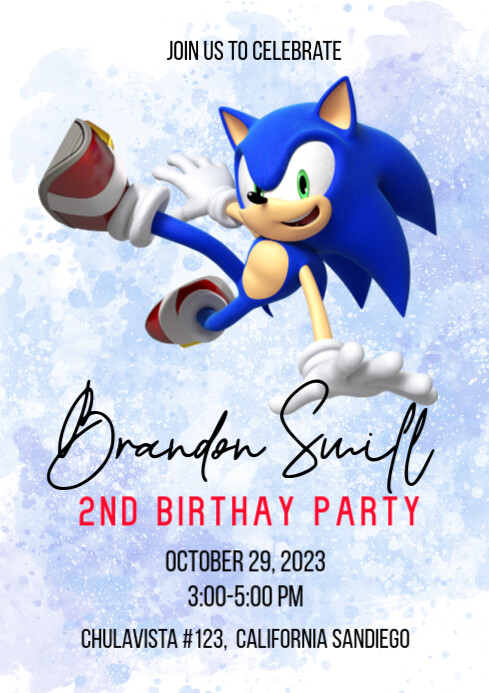 Invitacion sonic Template | PosterMyWall