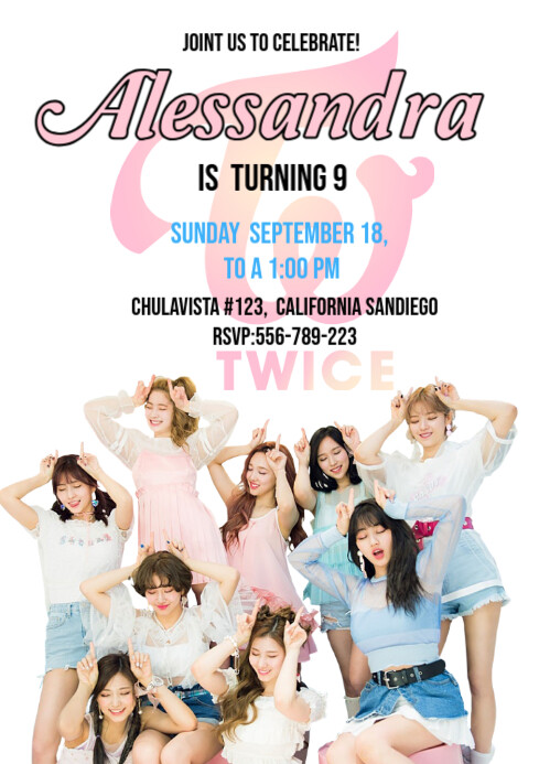 Plantilla de invitacion twice | PosterMyWall