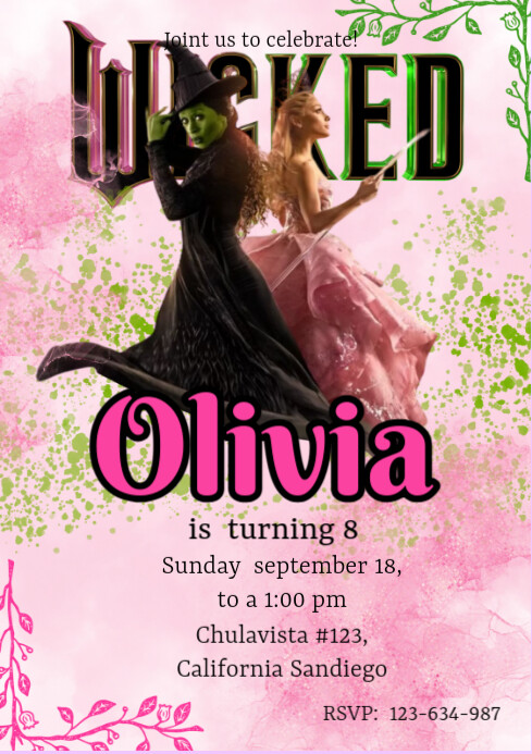 invitacion wicked Template | PosterMyWall