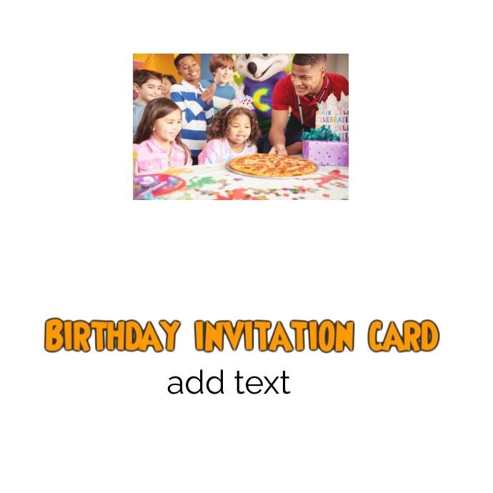 Invitation birthday card business logo. Template | PosterMyWall