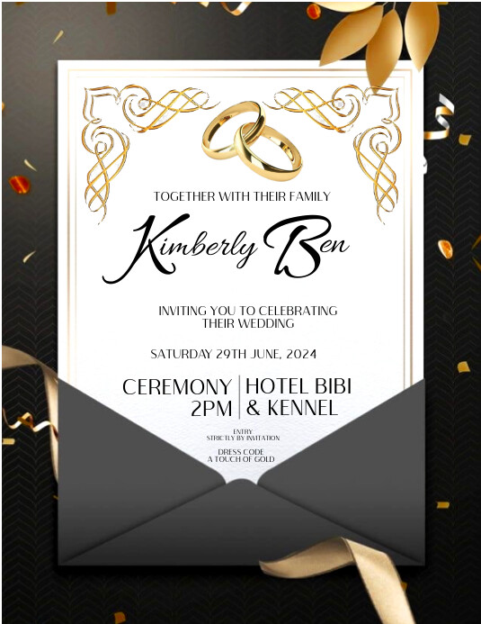 Invitation Black Flyer Templat | PosterMyWall