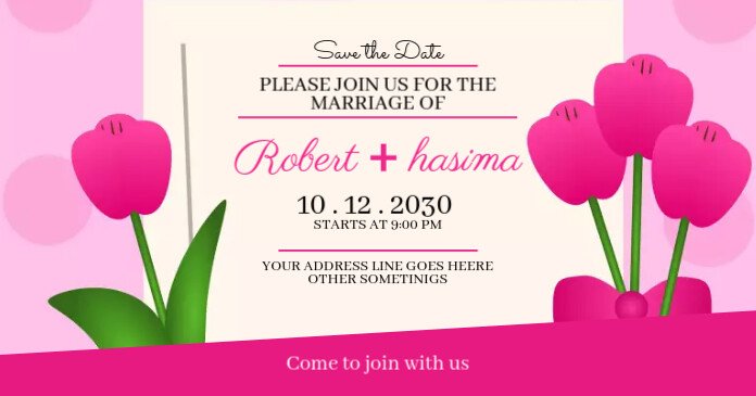 Invitation Card Facebook Share Image Template | PosterMyWall