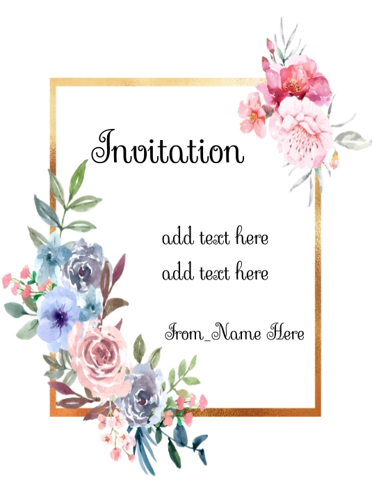 Copy of invitation card flyer, wedding card flyer | PosterMyWall