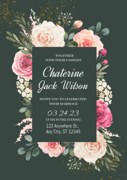 Invitation card flyers Template | PosterMyWall