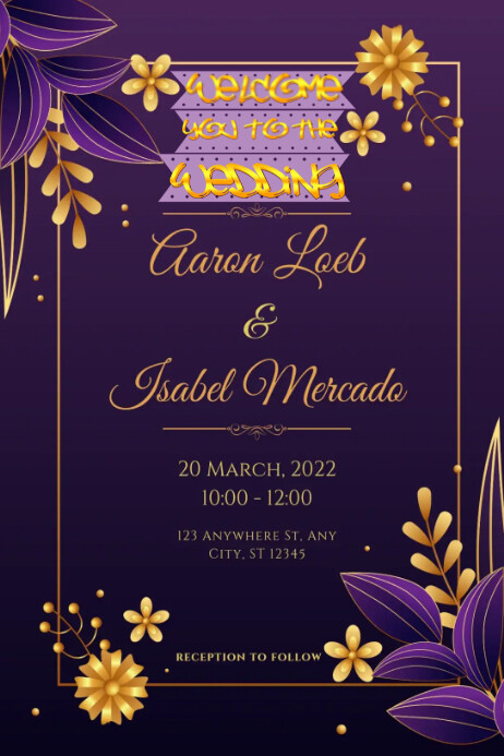 Invitation card poster Template | PosterMyWall