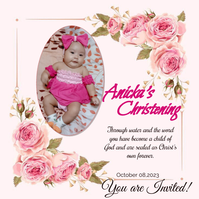 Invitation Layout girl Template | PosterMyWall