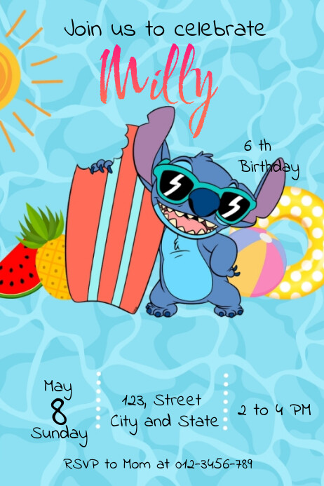 Invitation Stitch Summer Template | PosterMyWall