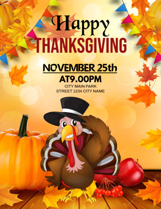 Copy of Invitation template for thanksgiving celebration | PosterMyWall